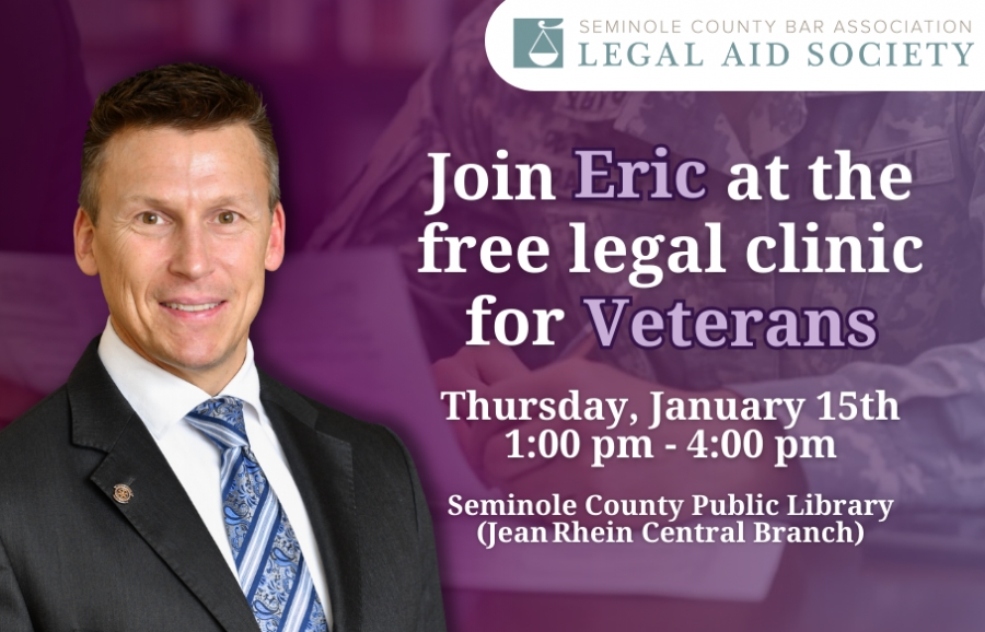 Eric offers free legal advice and guidance to veterans at the Seminole ...